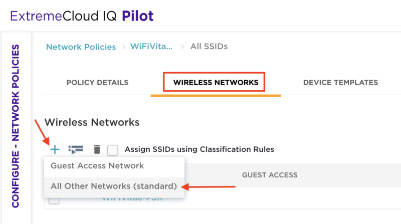 Extreme Private-PSK (PPSK) - Wi-Fi Vitae
