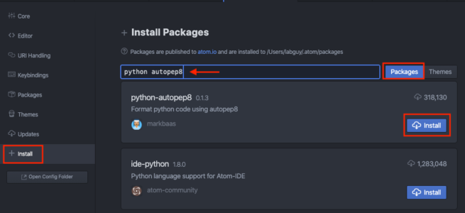 How to customize ATOM for Python Development - Wi-Fi Vitae
