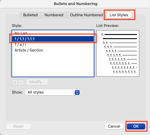 Adding Multilevel Numbers To Headings In Word Wi Fi Vitae