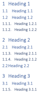 Adding Multilevel Numbers to Headings in Word - Wi-Fi Vitae