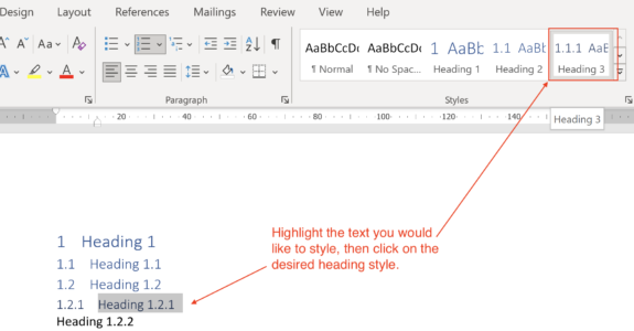 Adding Multilevel Numbers to Headings in Word - Wi-Fi Vitae